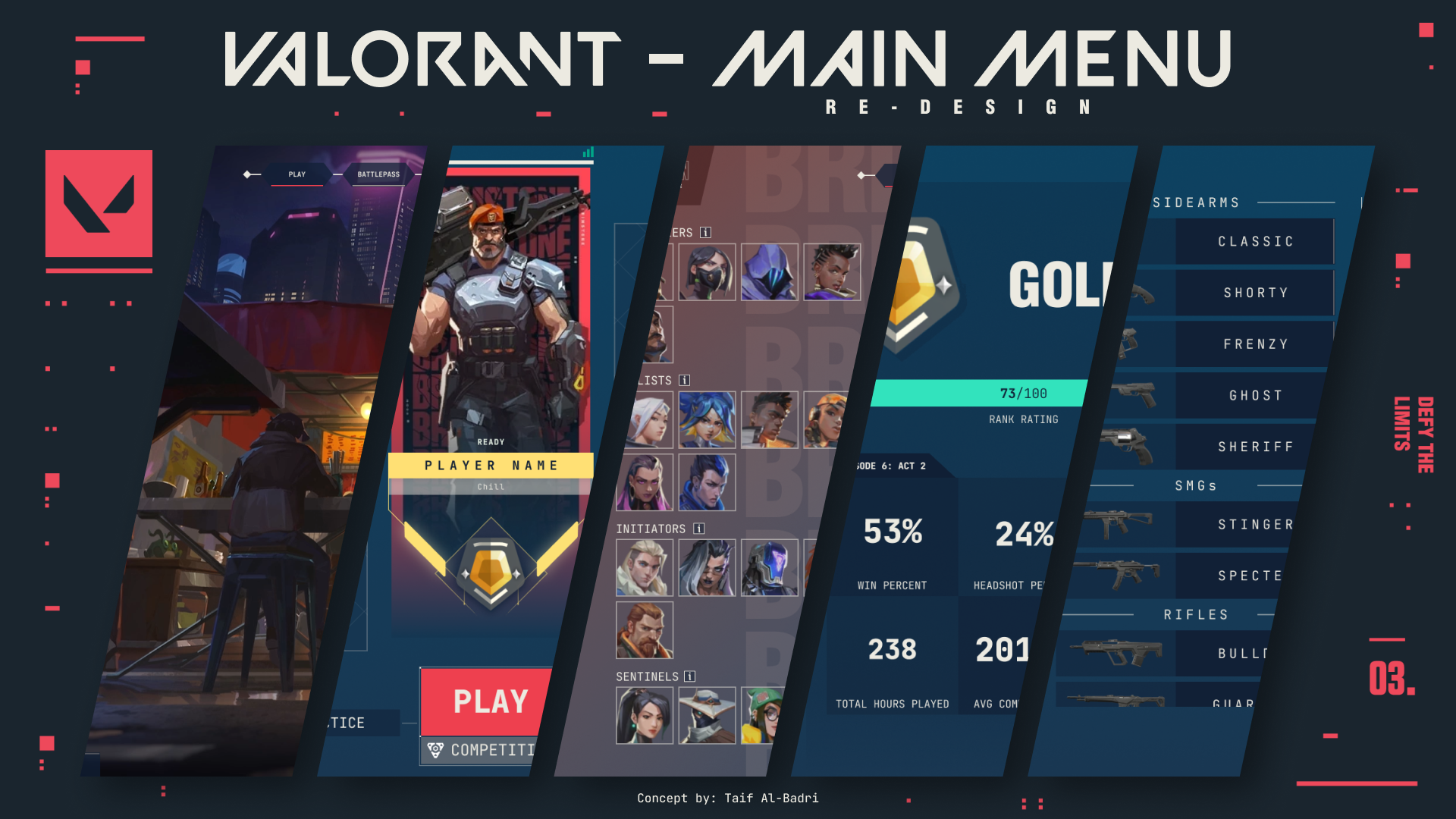 VALORANT Main Menu Redesign | UX/UI Case Study